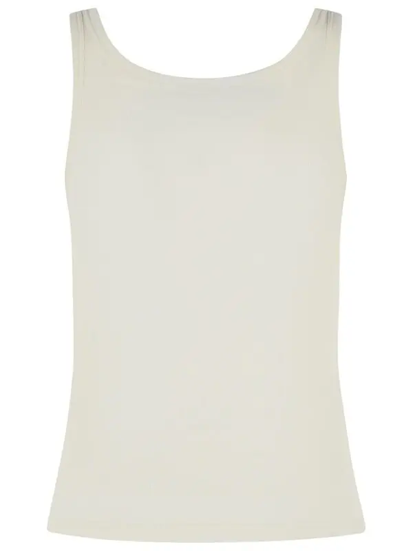 Versace Virgin Wool Tank Top - Cream