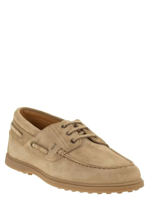 TOD'S Suede Boat Shoe