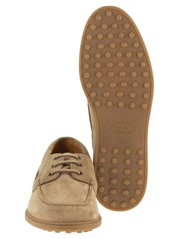 TOD'S Suede Boat Shoe