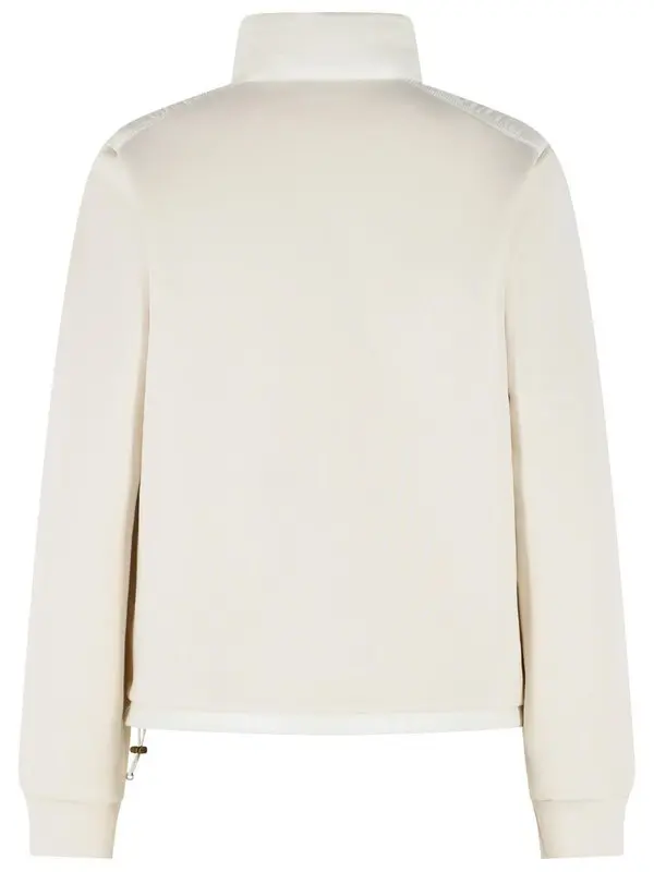 Moncler Open Zip Sweater - White