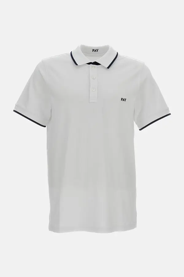 FAY Polo Piquet Stripes