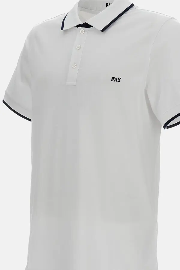 FAY Polo Piquet Stripes