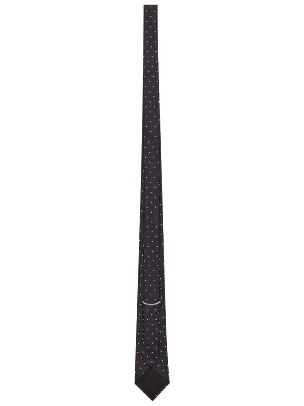 Saint Laurent Tie In Silk Jacquard - Blue