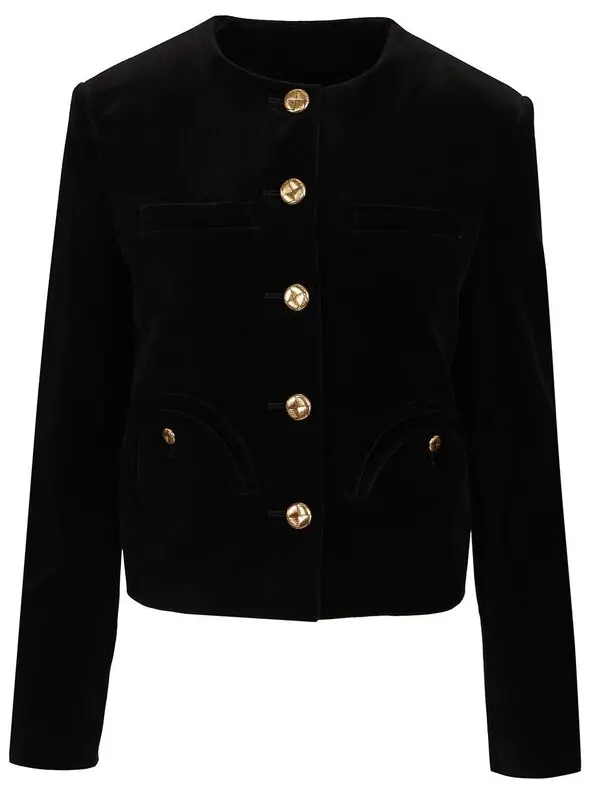 BLAZÉ MILANO Jealousy Shamo Velvet Bolero Jacket - Black