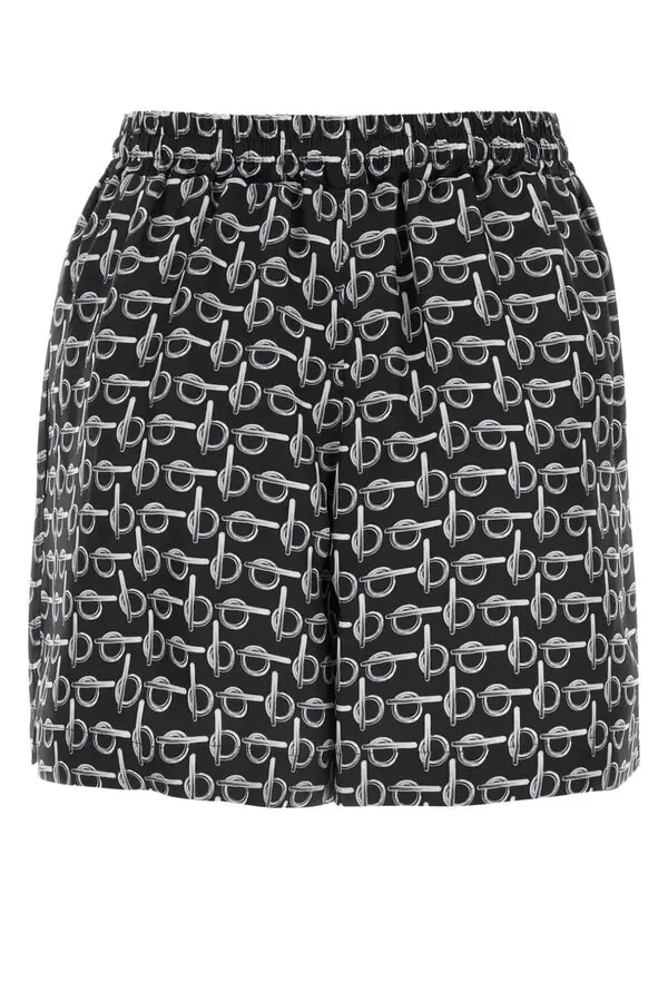 Burberry Printed Silk Shorts - Multicolor