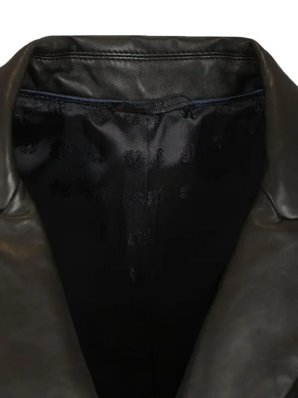 BLAZÉ MILANO Vegas Baby Double-breasted Leather Blazer