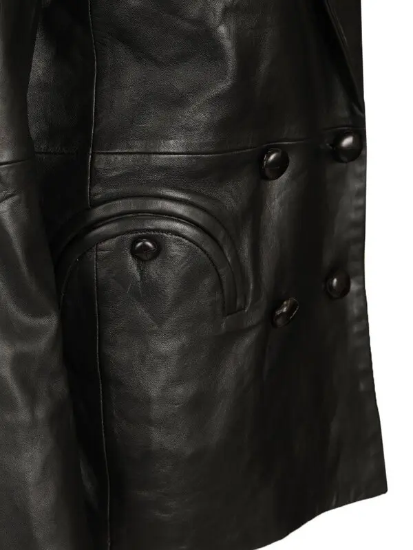 BLAZÉ MILANO Vegas Baby Double-breasted Leather Blazer