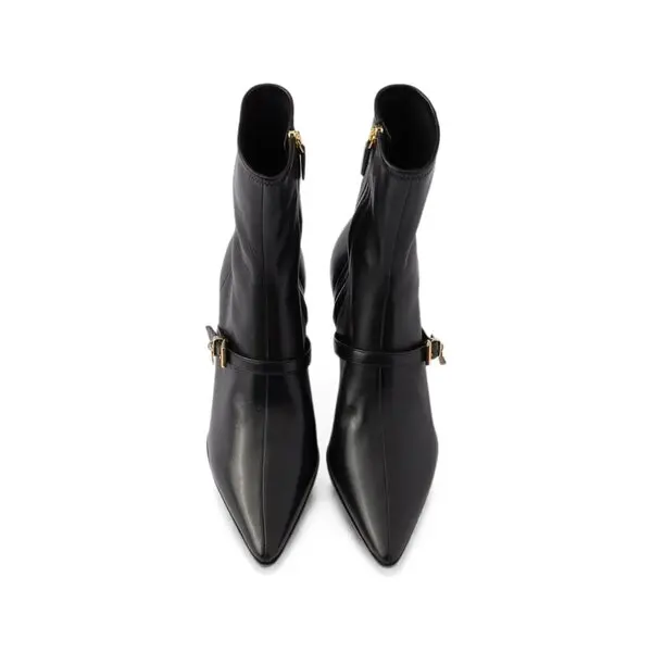 Prada Leather Kitten Heel Boots