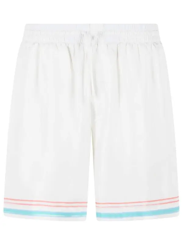 Casablanca Dance Joy' Silk Twill Shorts - White