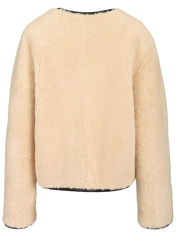 BLAZÉ MILANO Tatoosh Gliss Shearling Bolero Jacket - Brown