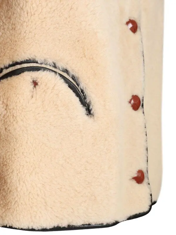 BLAZÉ MILANO Tatoosh Gliss Shearling Bolero Jacket - Brown