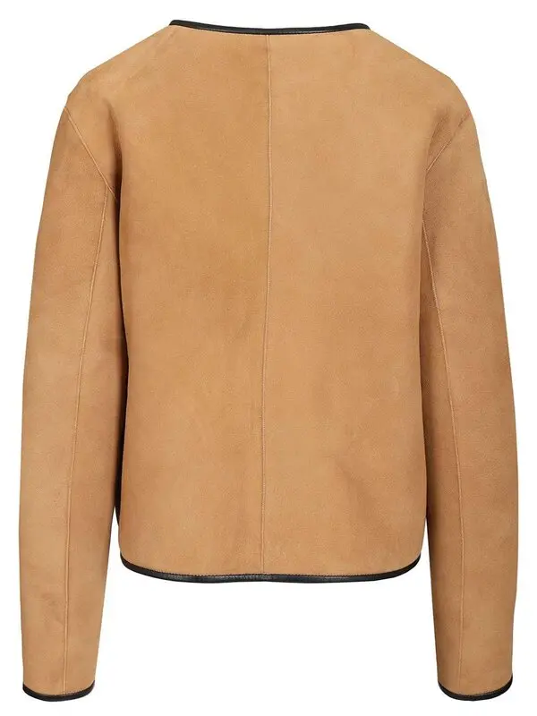 BLAZÉ MILANO Tatoosh Gliss Shearling Bolero Jacket - Brown