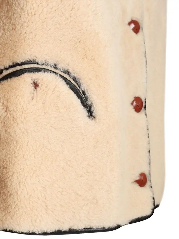 BLAZÉ MILANO Tatoosh Gliss Shearling Bolero Jacket - Brown