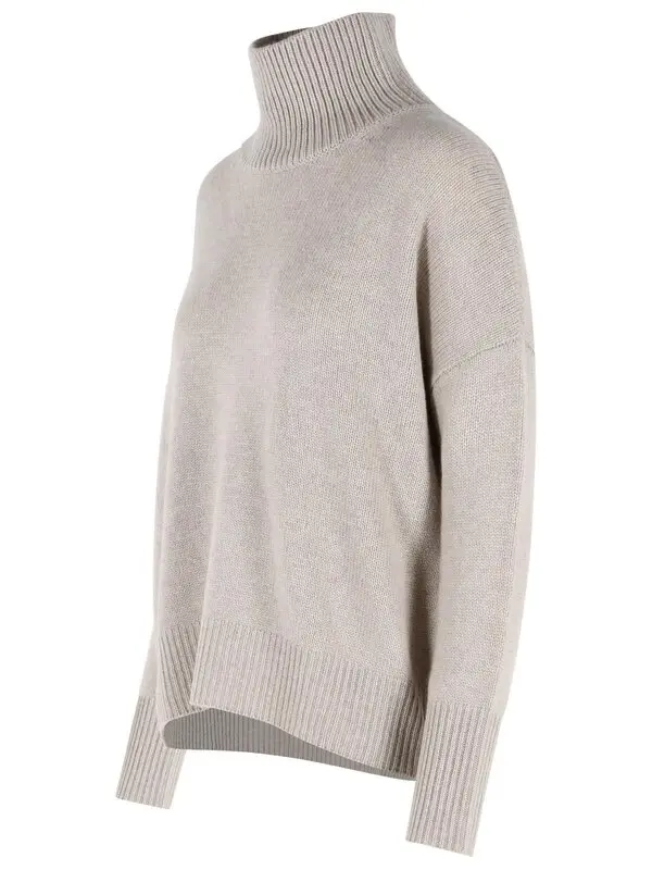 LISA YANG Heidi' Beige Cashmere Turtleneck Sweater - Cream