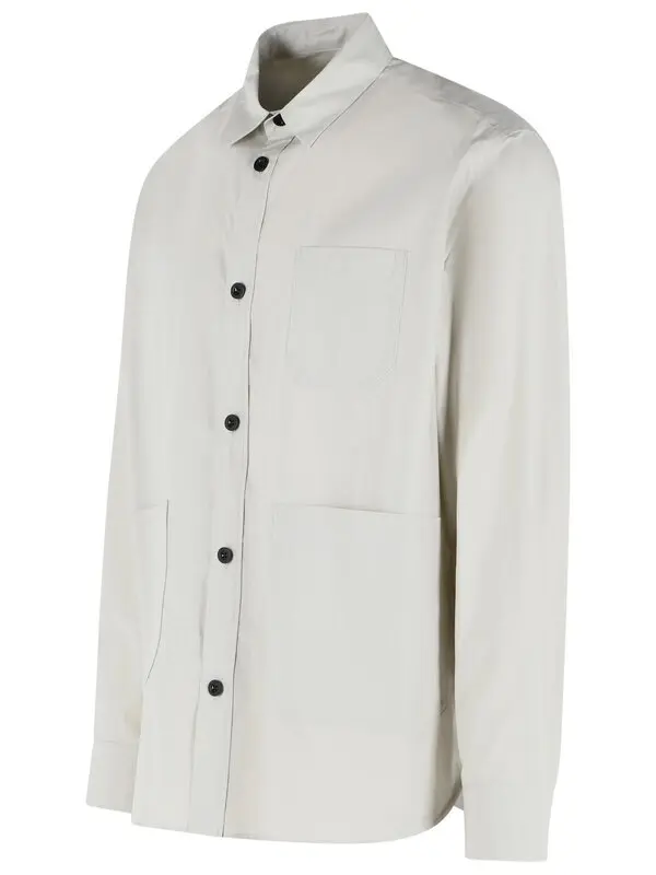 Sacai Typewriter' Light Beige Cotton Shirt