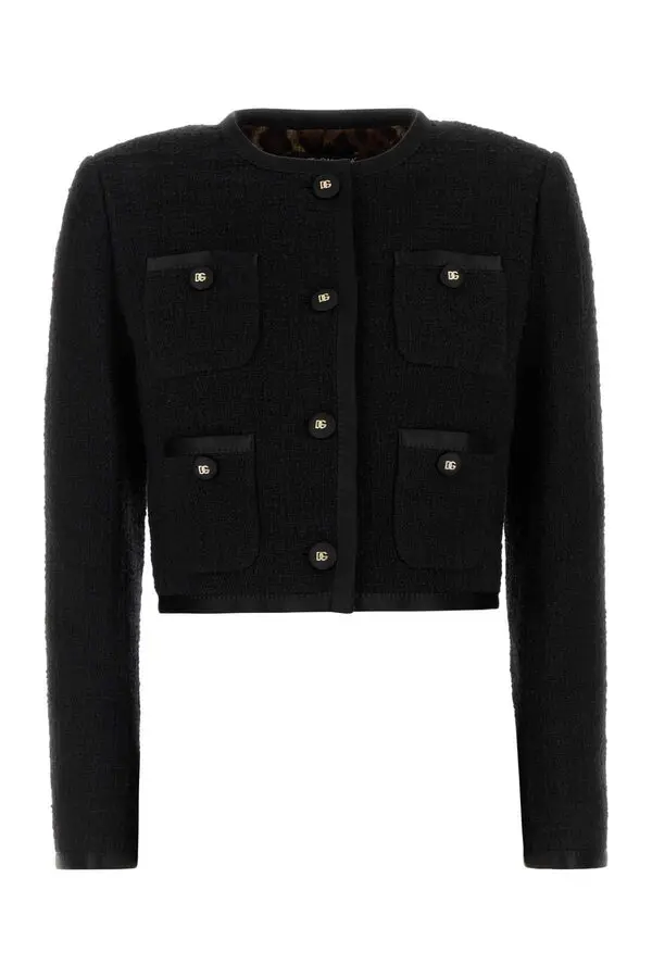 Dolce & Gabbana Boucle Blazer - Black