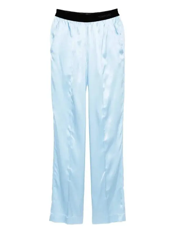 TOM FORD Satin Trousers - Blue