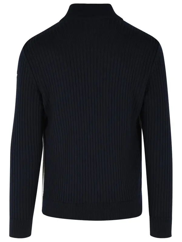 Moncler Padded Virgin Wool Zip Cardigan