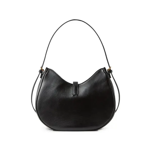 Versace Emblème Nappa Leather Shoulder Bag - Black