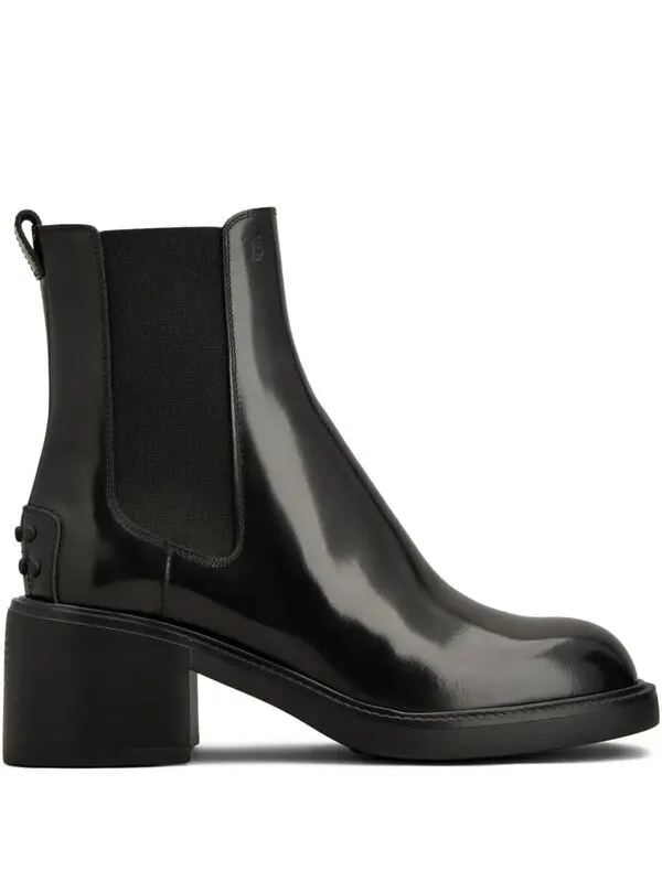 TOD'S Leather Chelsea Boots - Black