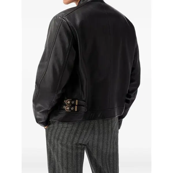 Versace Nappa Leather Biker Jacket