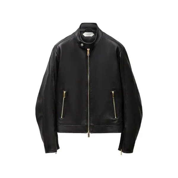 Versace Nappa Leather Biker Jacket