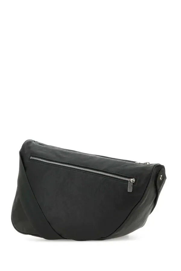 Burberry Slate Leather Large Shield Crossbody Bag