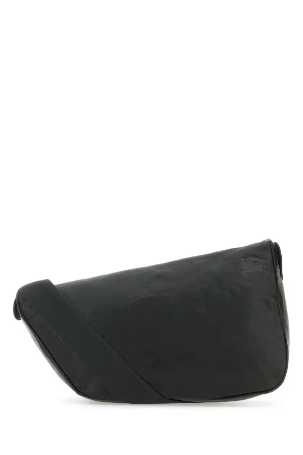 Burberry Slate Leather Large Shield Crossbody Bag