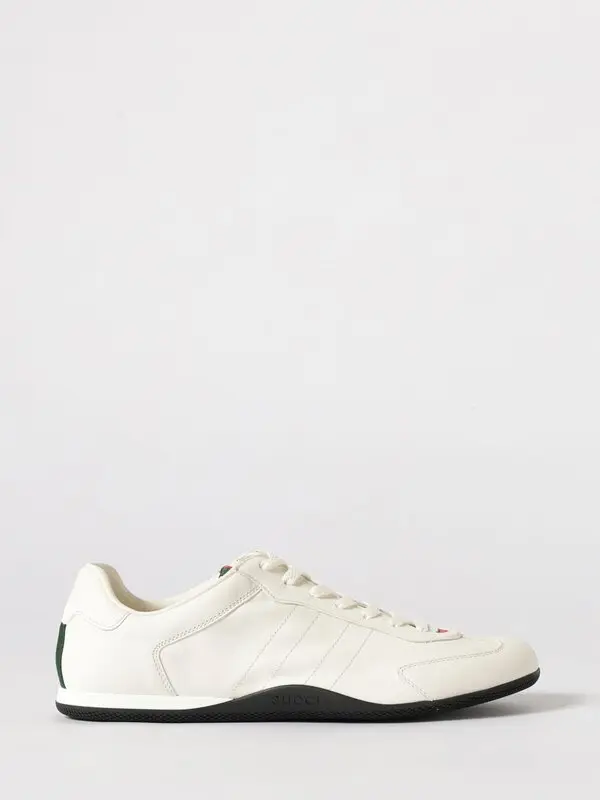 Gucci Shift Leather Sneakers - White