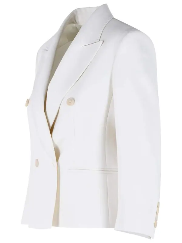 Max Mara Dorico Cropped Blazer - White