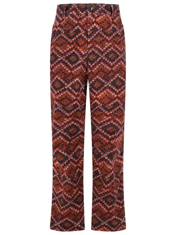 Dries Van Noten Pencks' Cotton Pants - Red