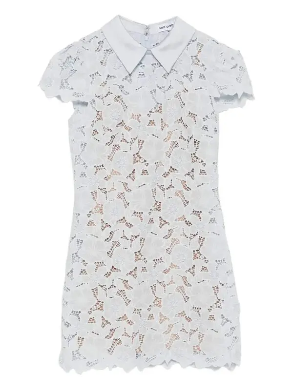 SELF-PORTRAIT Floral Lace Dress - Blue
