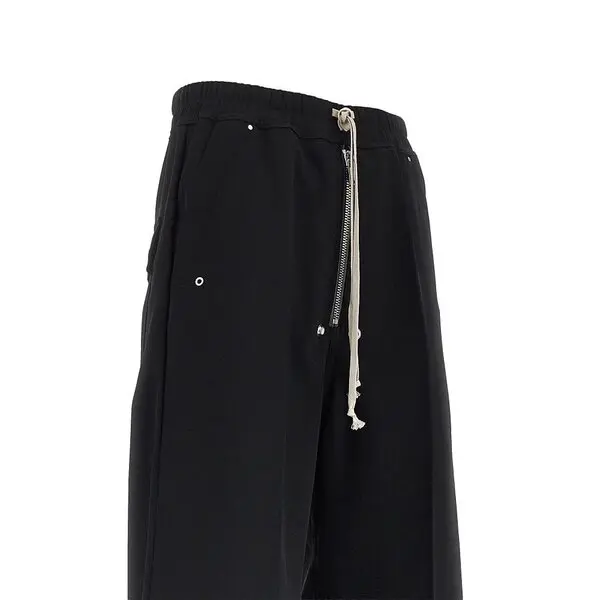 Rick Owens Wool Canvas Wide Bela Pants - Black