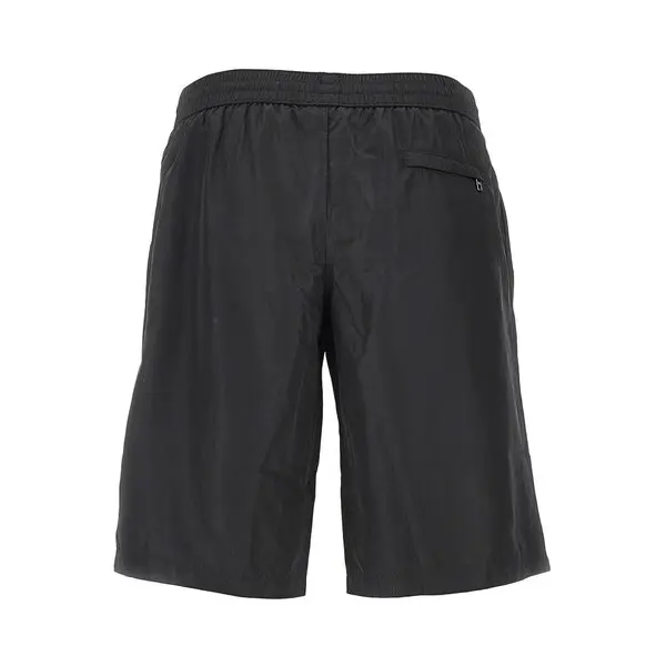 Dolce & Gabbana Swimshorts With Logo Plate - Black