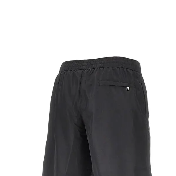 Dolce & Gabbana Swimshorts With Logo Plate - Black