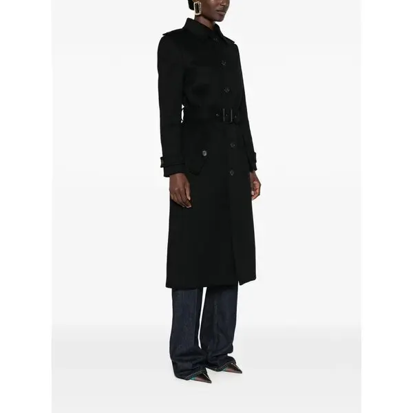 Saint Laurent Wool Single Breasted Coat