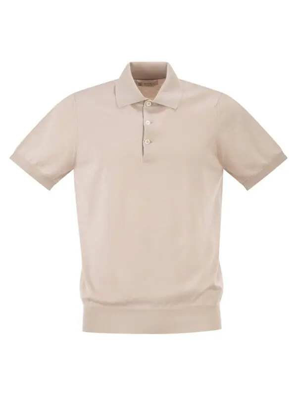 Brunello Cucinelli Lightweight Cotton Knit Polo Shirt - Multicolor