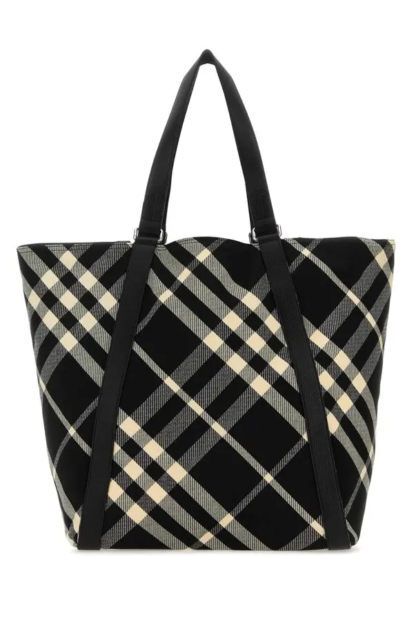 Burberry Embroidered Fabric Festival Shopping Bag - Multicolor