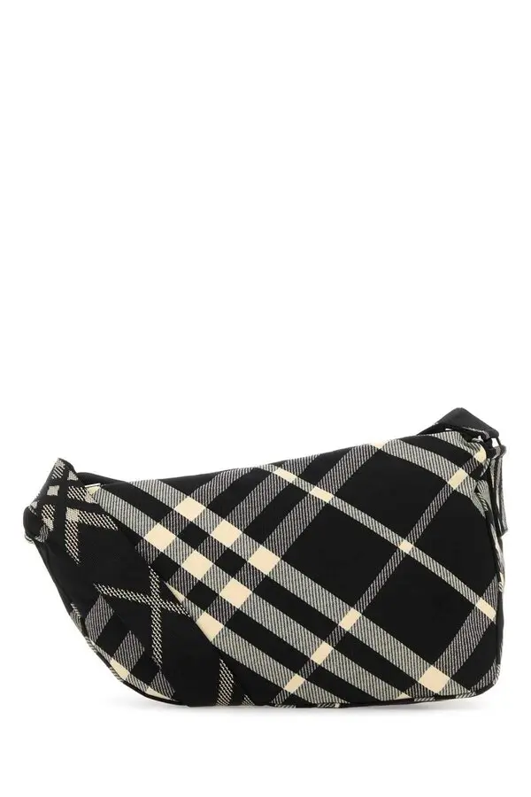 Burberry Embroidered Fabric Shield Crossbody Bag