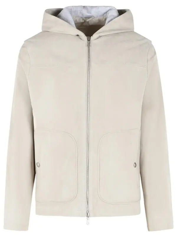Eleventy Light Beige Sheepskin Jacket - Cream
