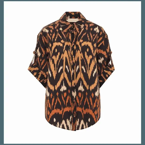 Zimmermann Aster Relaxed Shirt - Brown