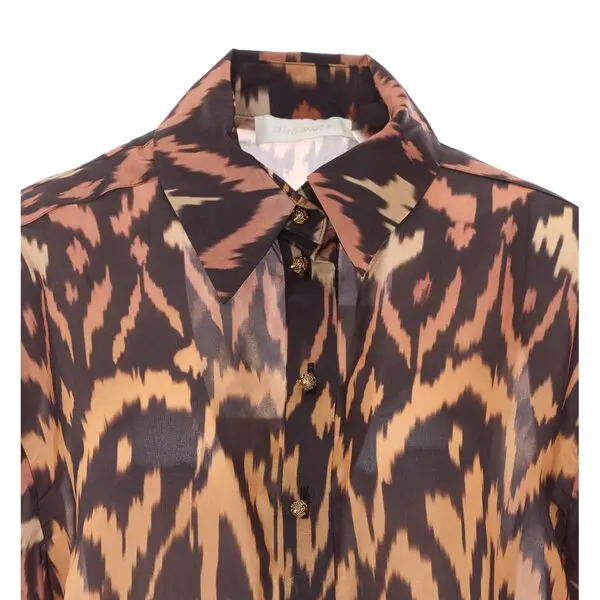Zimmermann Aster Relaxed Shirt - Brown