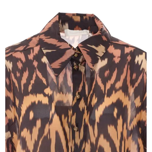Zimmermann Geometric Print Silk Shirt