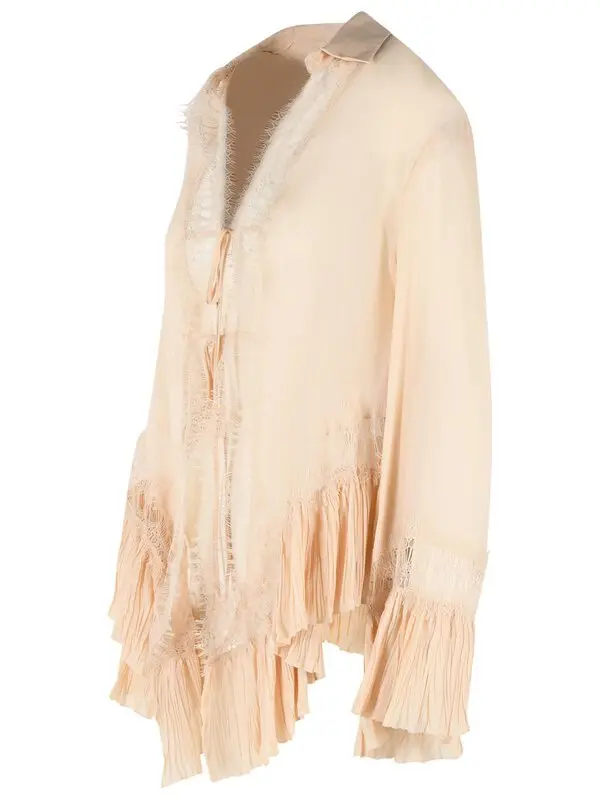 Blumarine Amberlight Viscose Shirt - Cream