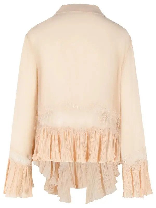 Blumarine Amberlight Viscose Shirt - Cream