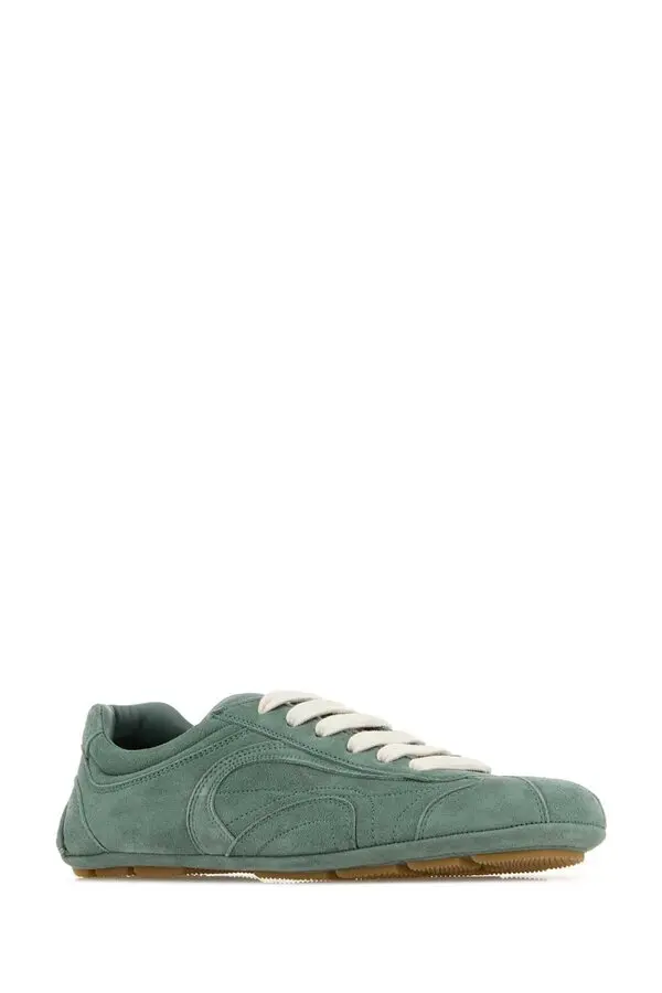 Prada Mint Suede Montecarlo Sneakers - Green