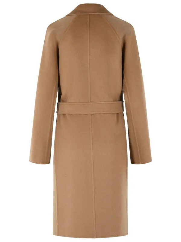 Max Mara Aceri' Camel Cashmere Wrap Coat