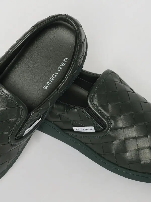 Bottega Veneta Sawyer Woven Leather Sneakers - Black