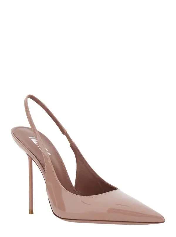 Paris Texas Lidia' Pink Slingback With High Stiletto Heel And Elasticized Strap In Leather - Multicolor