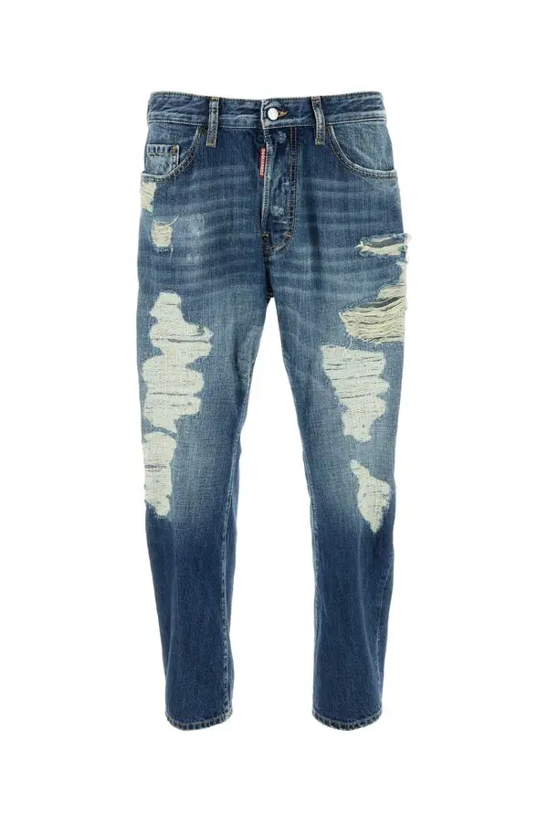 Dsquared2 Distressed Denim Jeans - Blue